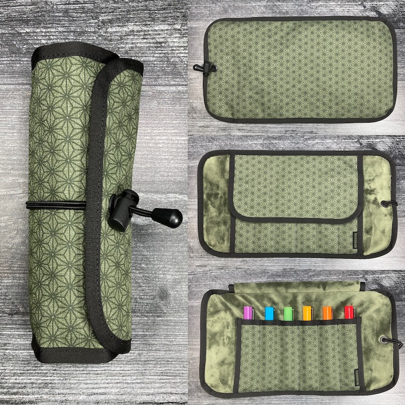 6-Pen Deluxe Pen Roll - Asanoha Performance Denim