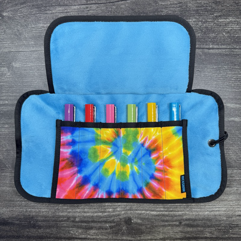6-Pen Deluxe Pen Roll - Tie-Dye