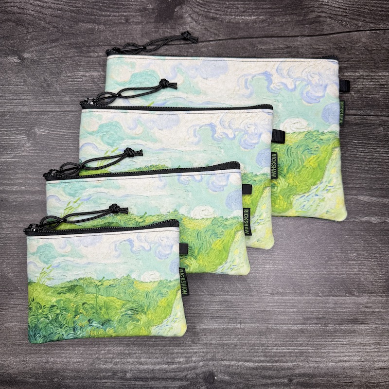 Van Gogh Green Wheat Fields Zipper Pouches