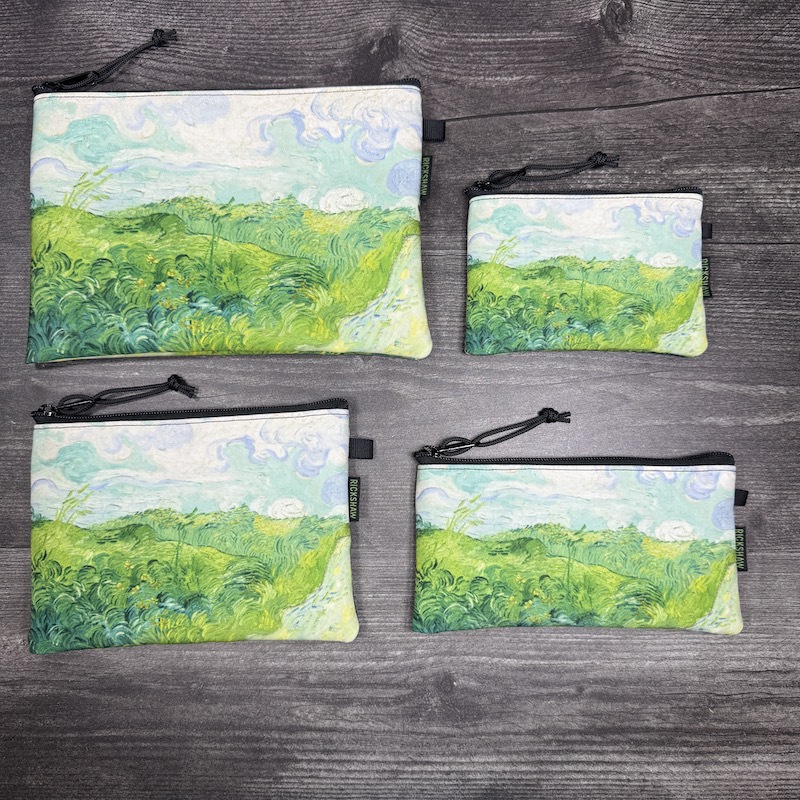 Van Gogh Green Wheat Fields Zipper Pouches
