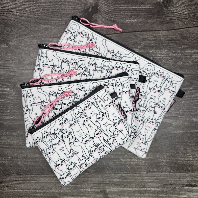 Zipper Pouch Bundle - Doodle Cats