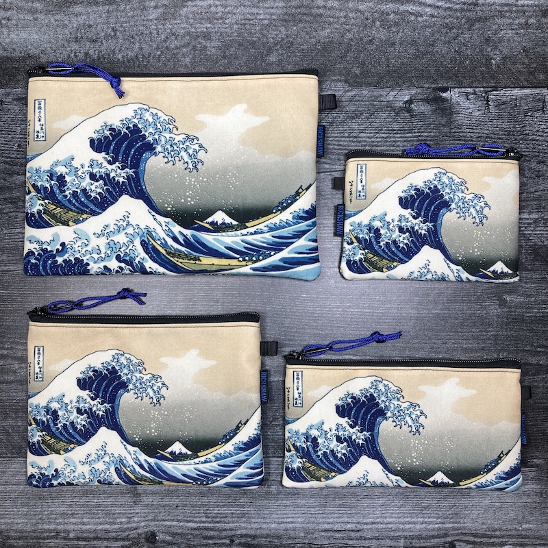 Zipper Pouch Bundle - Great Wave