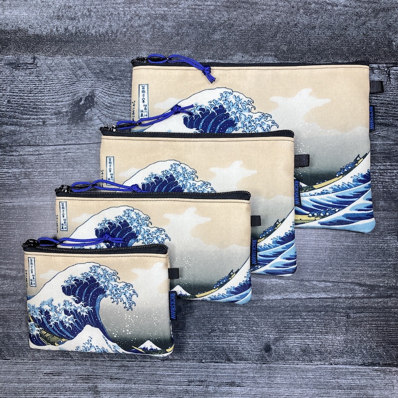 Zipper Pouch Bundle - Great Wave