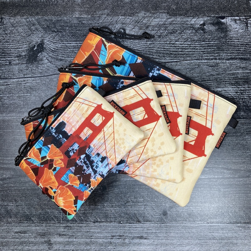 Hilary Williams Golden Gate Bridge Zipper Pouches