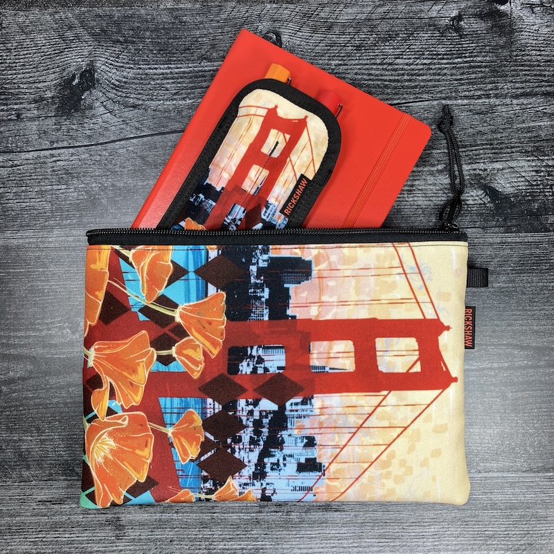 Hilary Williams Golden Gate Bridge Zipper Pouches