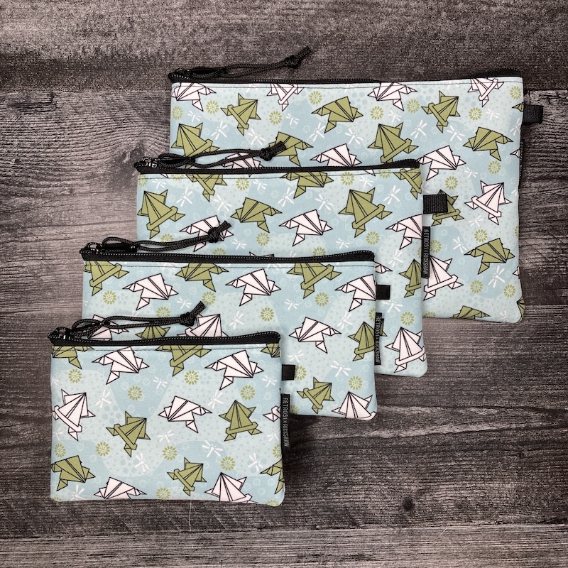Zipper Pouch Bundle - Origami Frogs