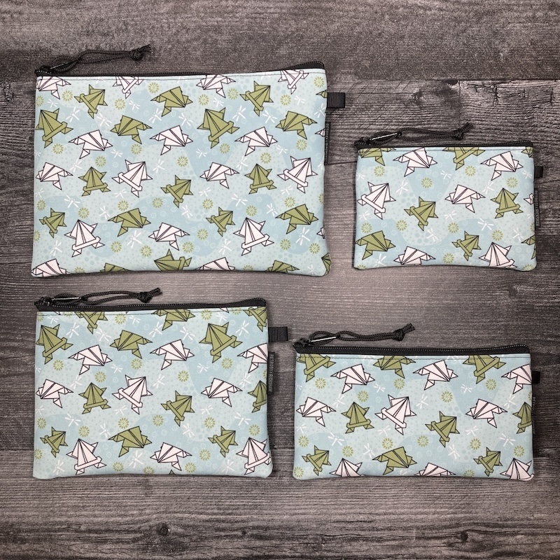 Zipper Pouch Bundle - Origami Frogs
