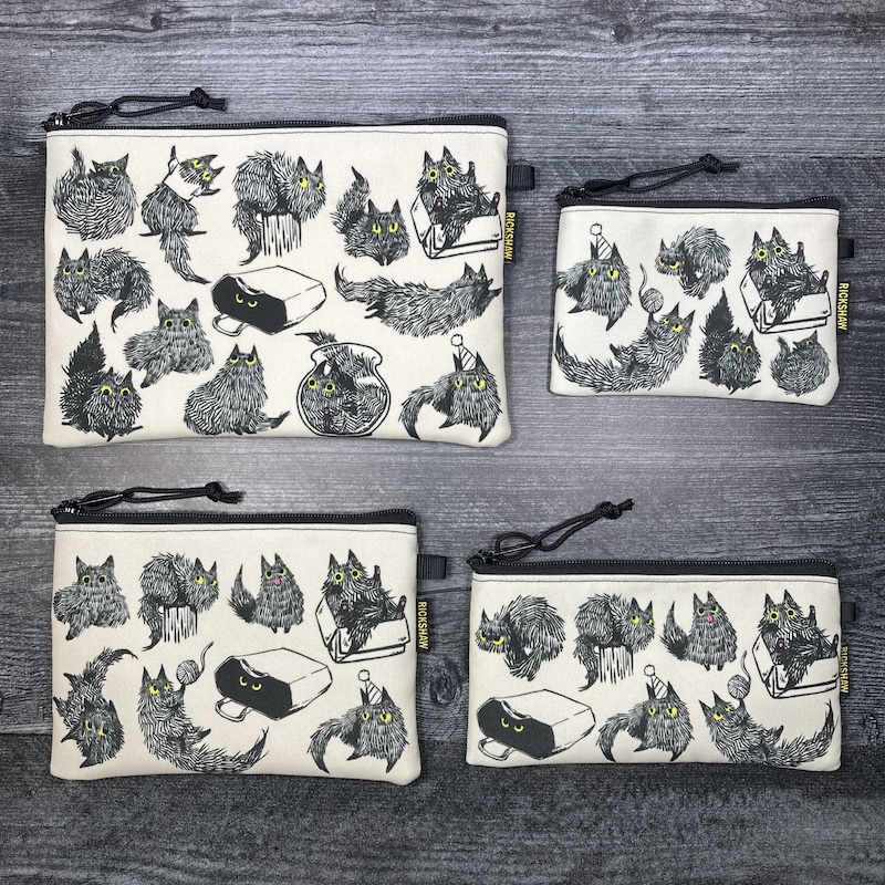 Zipper Pouch Bundle - Yuki Cat