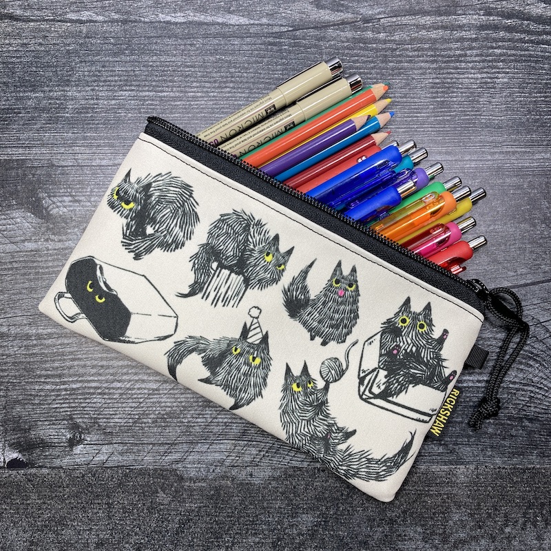 Yuki Cat Zipper Pouches