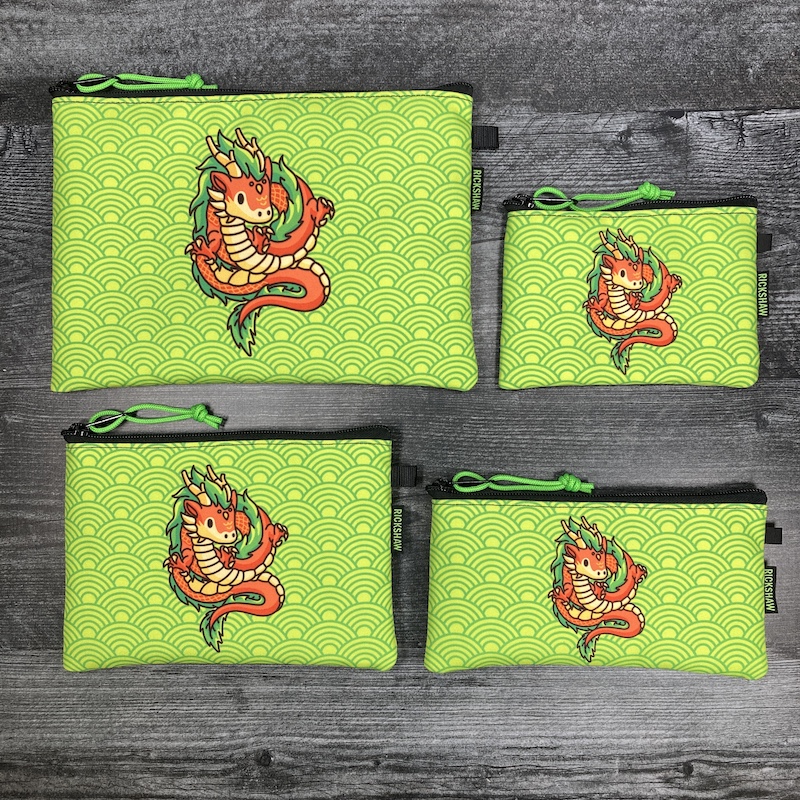 Kawaii Dragon Zipper Pouches