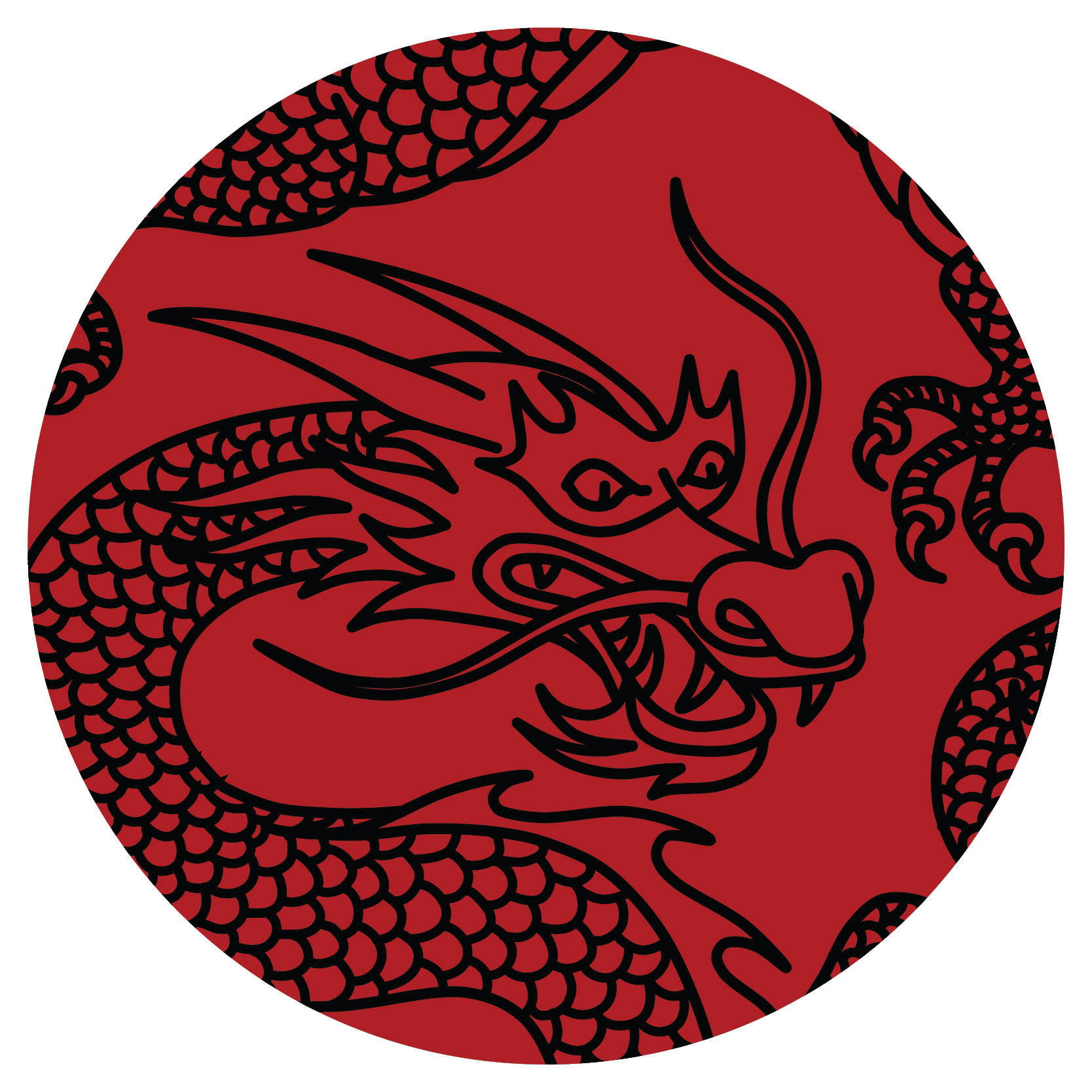 Single Pen Sleeve - Chinese Dragons
